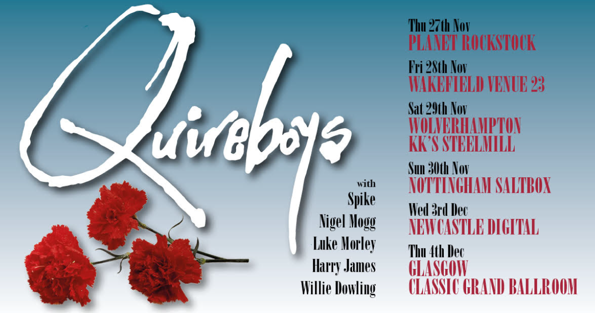 Quireboys 2025 UK tour announced. 35 years of A Bit of What You Fancy